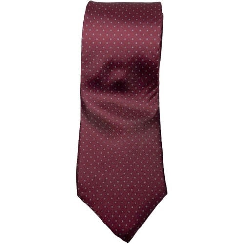 The Custom Shop Men’s Burgundy Maroon Gray Blue Polka Dot Print Necktie ...