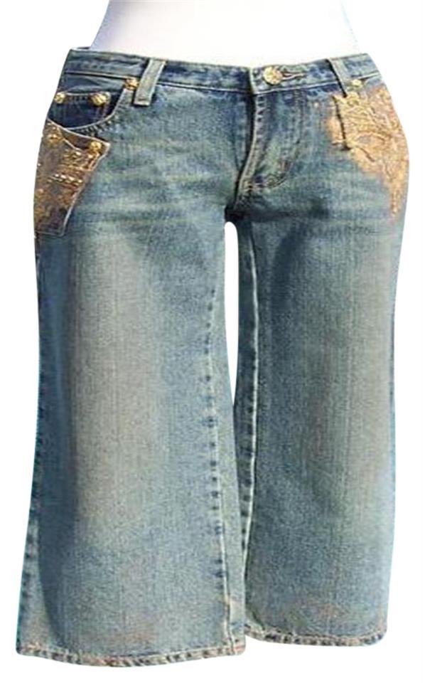 Cache Metallic Lace Airbrush Gold Jewels Jean Pant New Crop Denim 0/2/4 ...