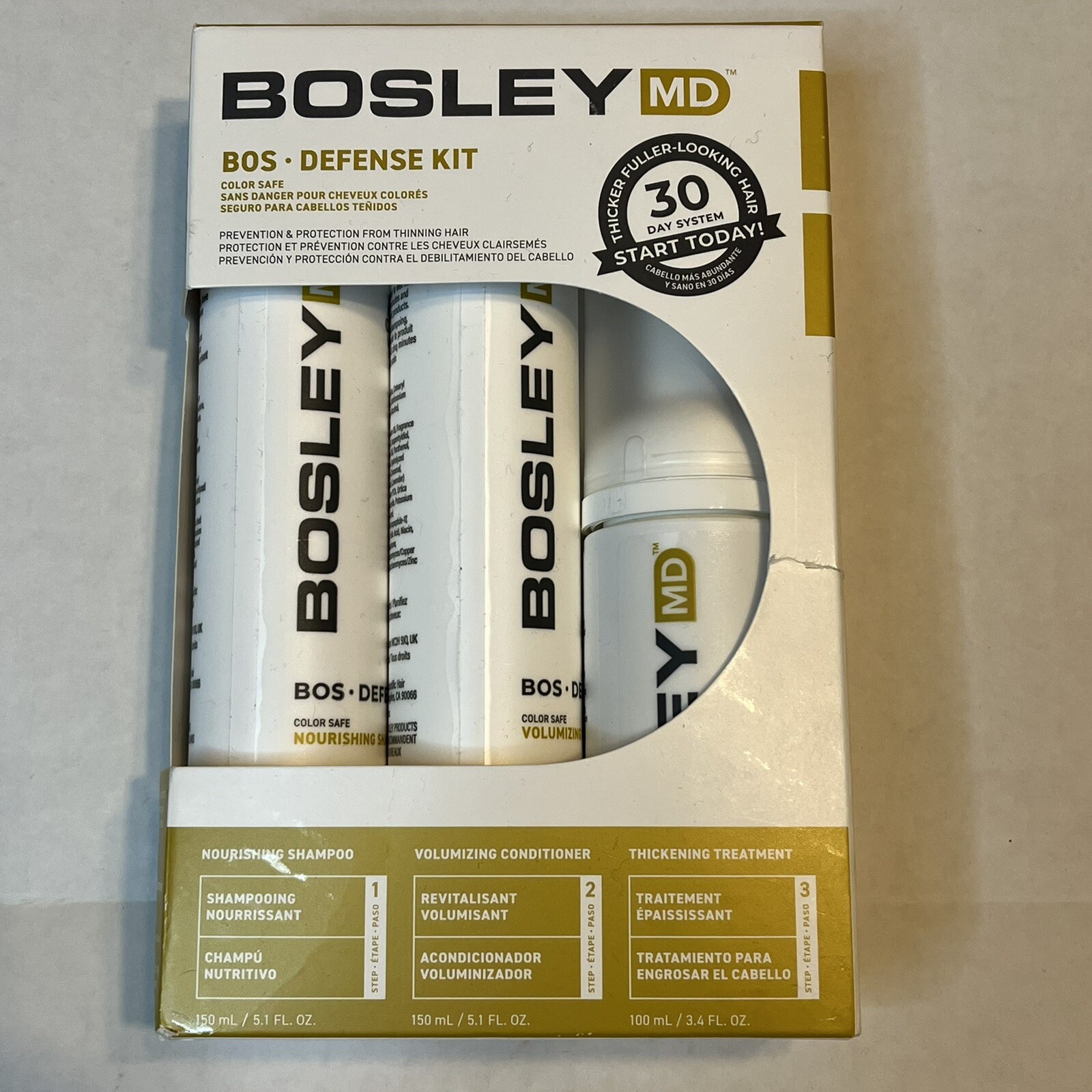Bosley MD Bos-Defense KIT Prevention & Protection (Thinning) 5.1/3.4 oz ...