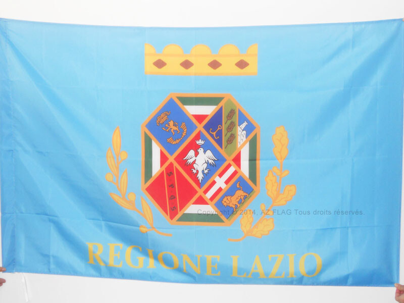 LAZIO FLAG 3' x 5' for a pole - ITALY - ITALIAN REGION FLAGS 90 x 150 ...