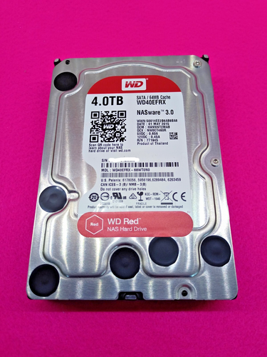 Western Digital WD Red WD40EFRX 4TB SATA 6 Gb/s Hard Disk Drive with ...