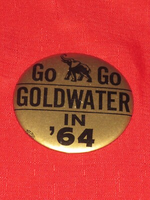 VINTAGE BARRY GOLDWATER GO GO GOLDWATER IN 64 PINBACK BUTTON | eBay