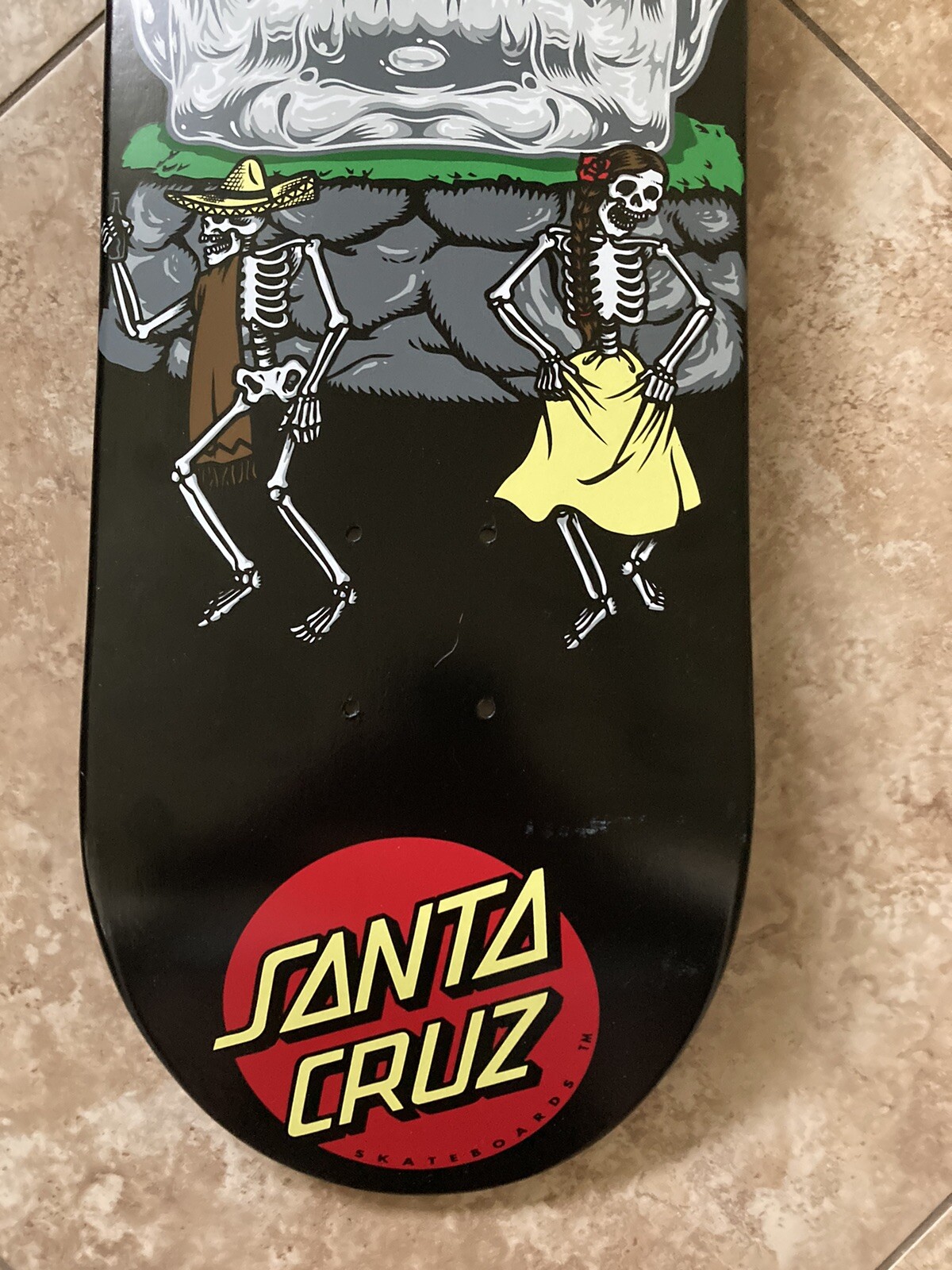 Santa Cruz Guzman Dance With Death Pro Skateboard Deck - Black - 8.2in ...