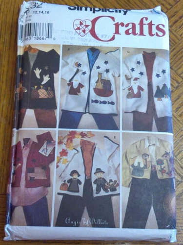 Simplicty CRAFTS Pattern 7032 Ms Applique Jacket 2 Lengths w/Ink ...