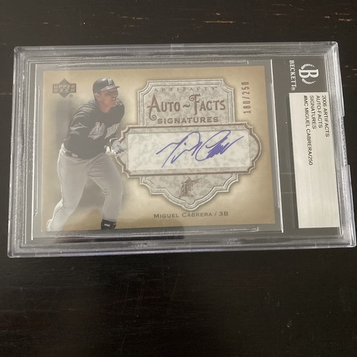 Miguel Cabrera 2006 Upper Deck Artifacts #AF-MC Auto Facts Signature ...