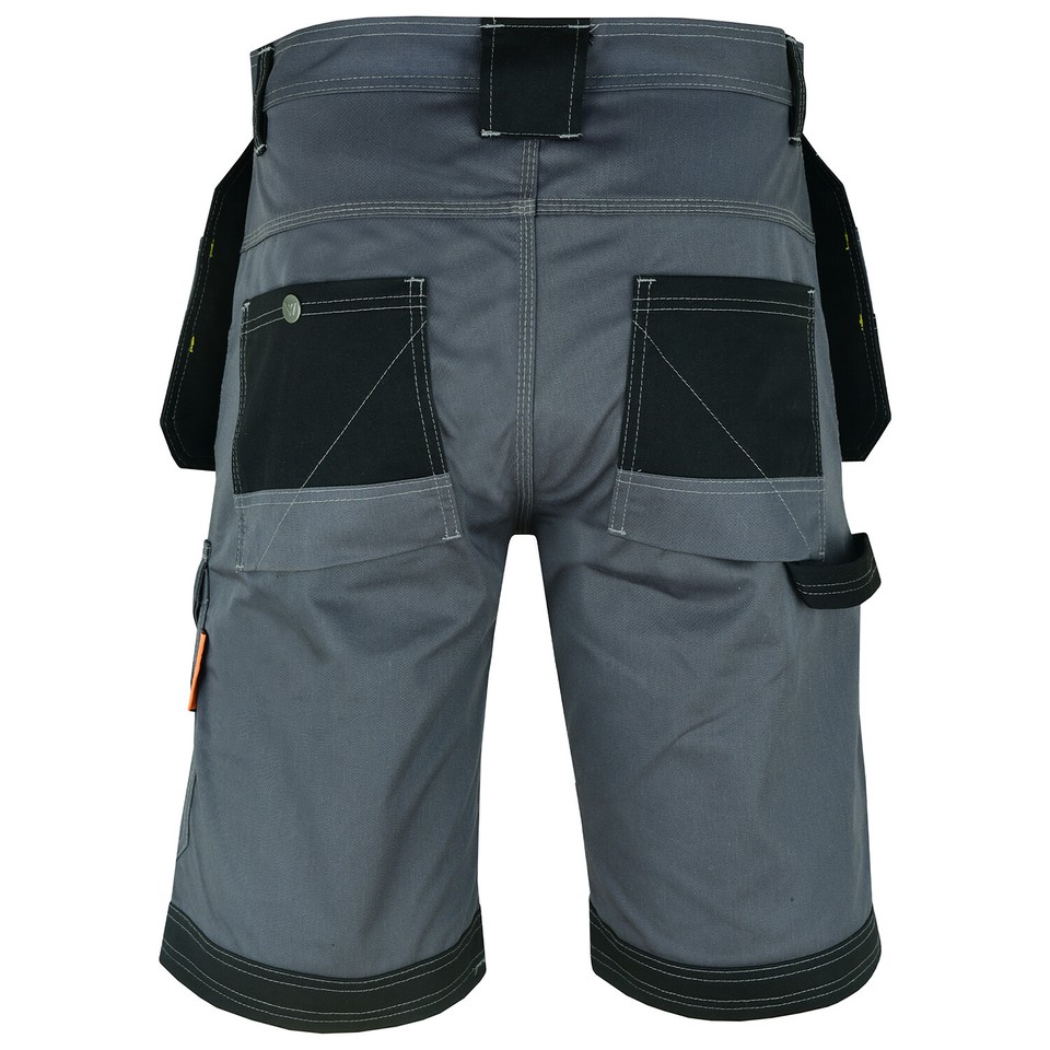 Mens Cargo Combat Work Shorts Black Grey Khaki with Holster Pockets ...