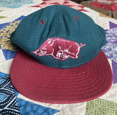 Vintage Arkansas Razorbacks baseball hat - Red And Green - Unique Item ...