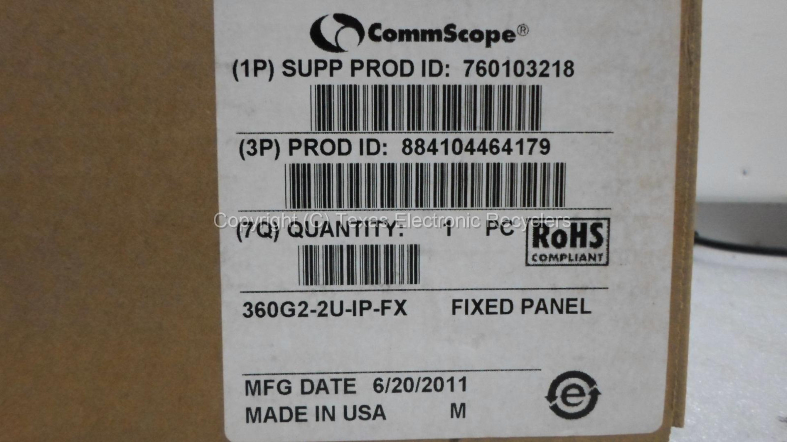 Commscope 760103218 360G2-2U-IP-FX Fixed Panel | eBay