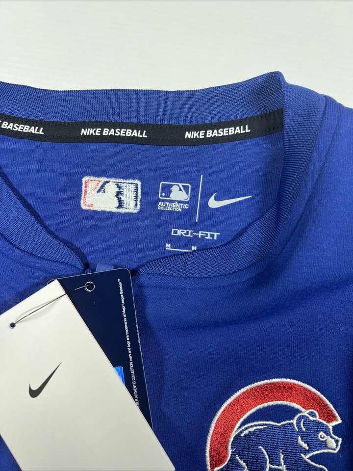 Nike Authentic Collection Chicago Cubs Game Time 1/4 Zip Pullover ...
