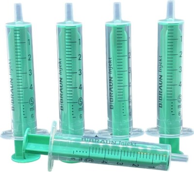 5 Stück 5ml medizinische Einwegspritze B. Braun Spritze basteln ...