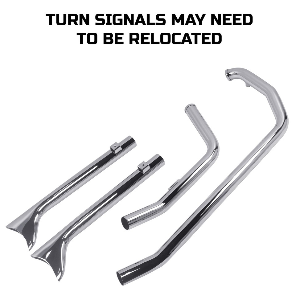 Fishtail Upsweeps for 86-17 Narrow Tire for Harley Softail Exhaust ...