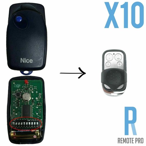 10 x Compatible Garage Cloner/Cloning Remote To Suit Nice FLO1/FLO2/FLO4/VE/VERY | eBay Australia