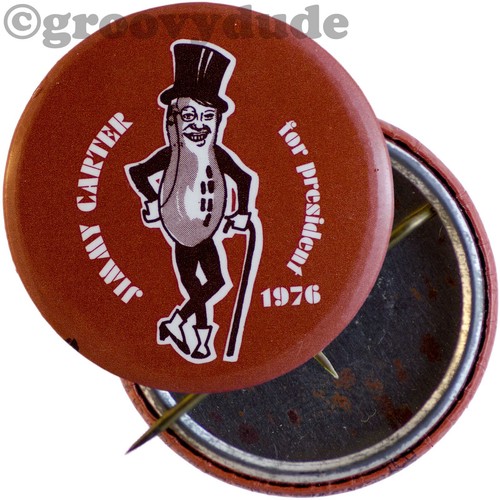 Mr. Peanut Jimmy Carter For President 1976 Celluloid Campaign Pin ...