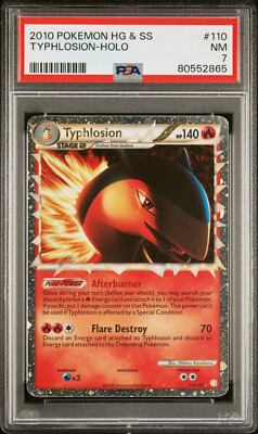 2010 POKEMON HEARTGOLD SOULSILVER TYPHLOSION PRIME #110 ULTRA PSA 7 NM ...