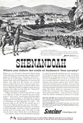 1961 Sinclair: Shenandoah Jacksons Foot Cavalry Vintage Print Ad | eBay