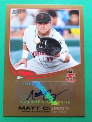 2013 TOPPS PRO DEBUT BASEBALL MATT CURRY #PDA-MC GOLD AUTO RC #28/50 ...