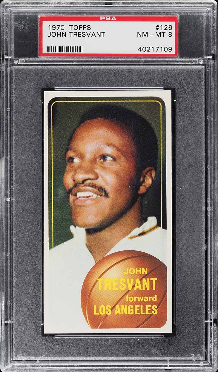 1970 Topps Bkb Card #126 John Tresvant Los Angeles Lakers PSA 8 NM-MT ...