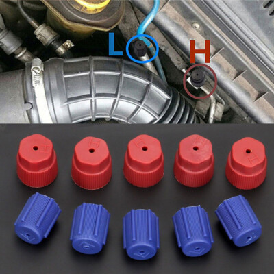 10Pcs R134a 13mm&16mm AC System Cap Charging Port Service Caps Hi Low ...