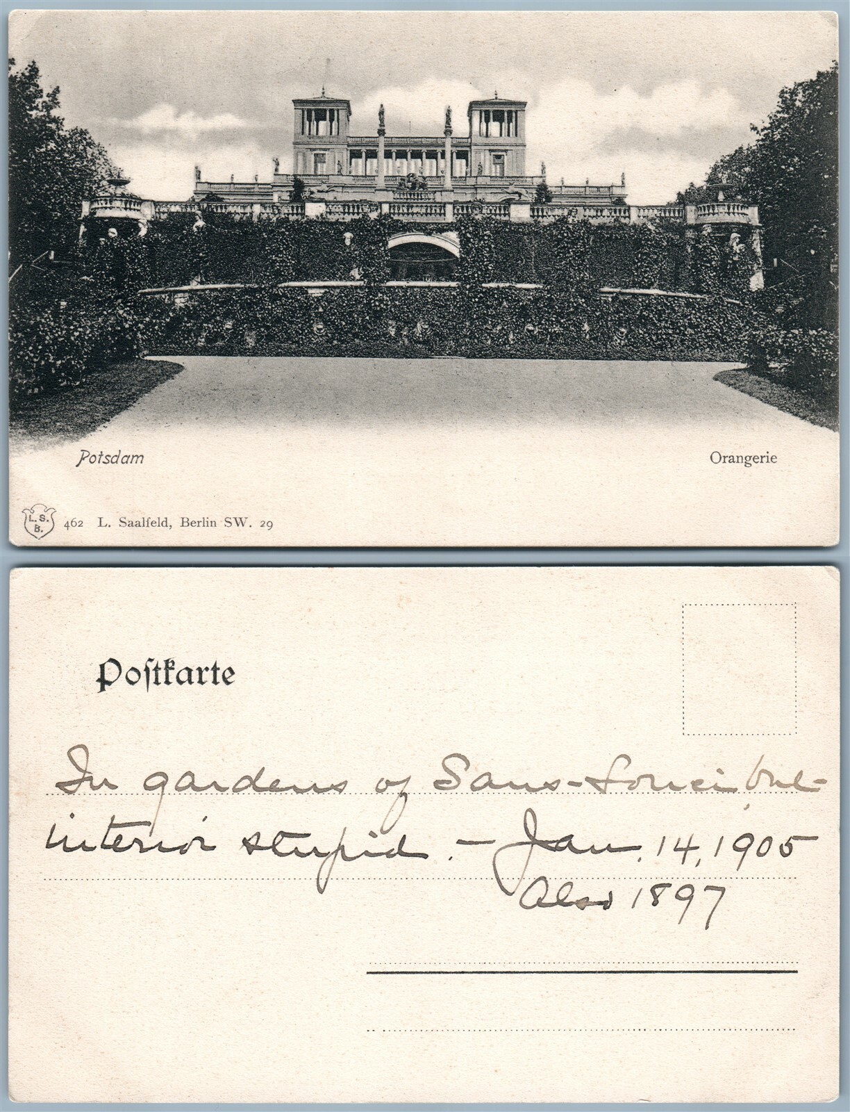 POTSDAM GERMANY ORANGERIE 1897 ANTIQUE POSTCARD | eBay