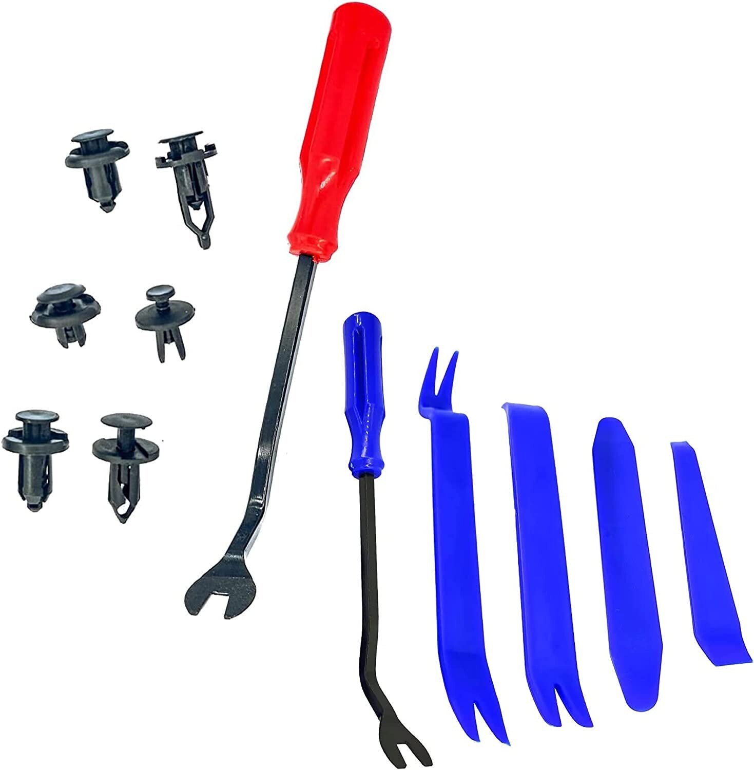 Mean Mug Auto 120 Pcs Car Clips kit 6.3mm 8mm 9mm & 10mm With Tools Kit ...