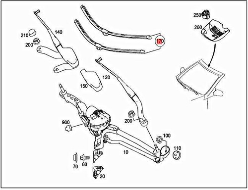 Genuine MERCEDES BBDC A207 C204 C207 S204 Ts wiper blade 2048202300 | eBay