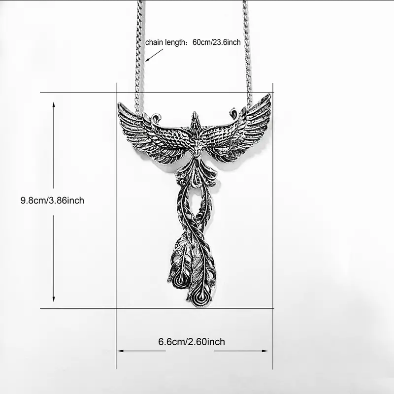 Phoenix Houou Jewelry Stainless Steel Sexy Fire-bird Pendant Necklace ...