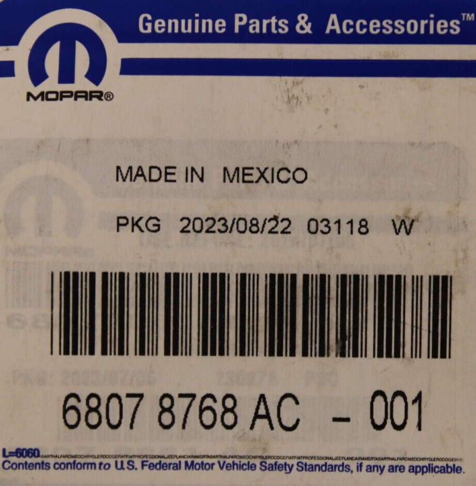 2005-2017 Mopar Tire Pressure Sensor Package Export Part# 68078768AC | eBay