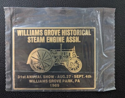 1989 Williams Grove Historical Steam Engine Association Dash Plate ...