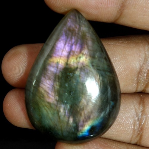 60.25Cts Brilliant Purple Multi Spectrolite Labradorite Cabochon Loose ...