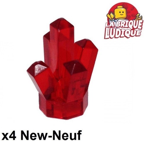 Lego 4x Rock Stone Crystal Diamond Red 52 New | eBay