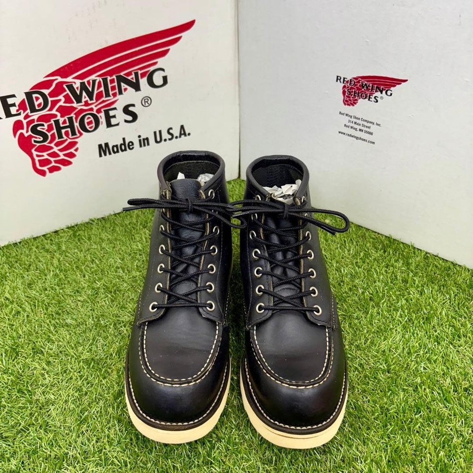 Red Wing Boots 8130 US:6.5D Leather Black 052129d | eBay