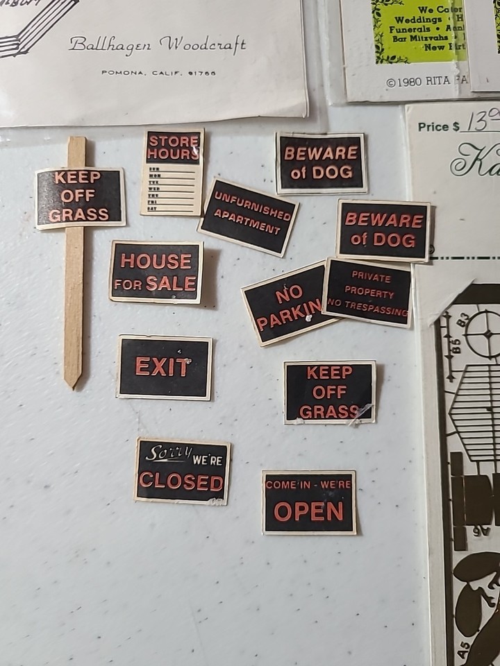Miniature Dollhouse Indoor/ Outdoor Signs, DIY Kits | eBay