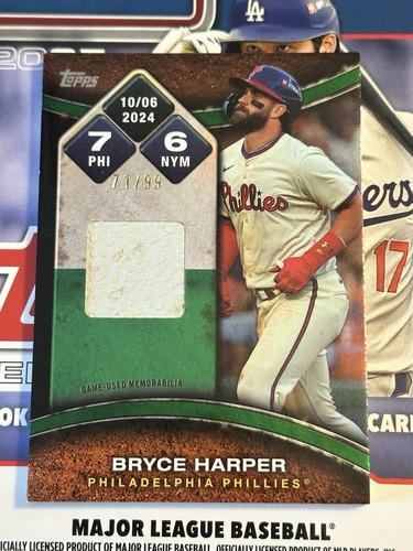 2025 Topps Series 2 Bryce Harper Philadelphia Phillies Relic 71/99 RTB ...