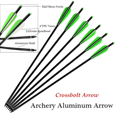 Aluminum Crossbolt Arrows with Replaceable 125Grain Screw-In Points for ...