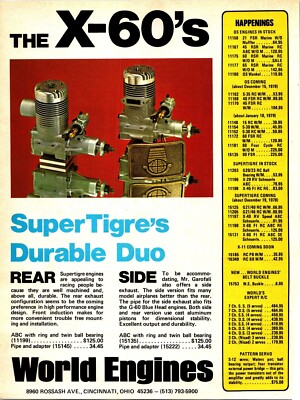 X-60 Supertigre Engine Vintage Print Ad Wall Art Decor World Engines | eBay