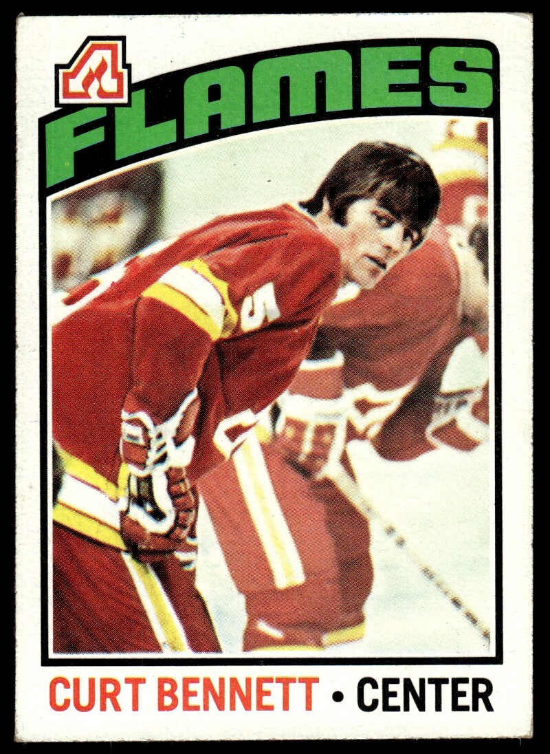 1976-77 Topps Hockey Card Curt Bennett Atlanta Flames #202 | eBay