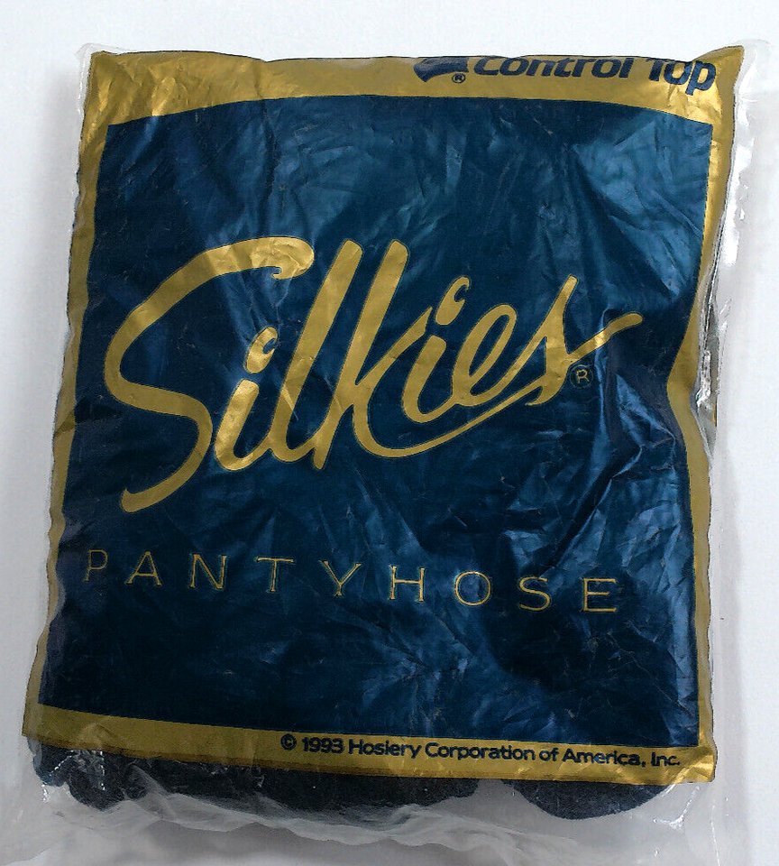 1 x Silkies Medium NAVY 137 Control Top Hose w/ Support Legs USA Made ...