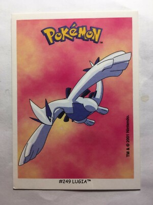 STICKERS POKEMON NEUF N°249 " LUGIA - LUGIA " DUNKIN BOOMER MINT 2001 ...
