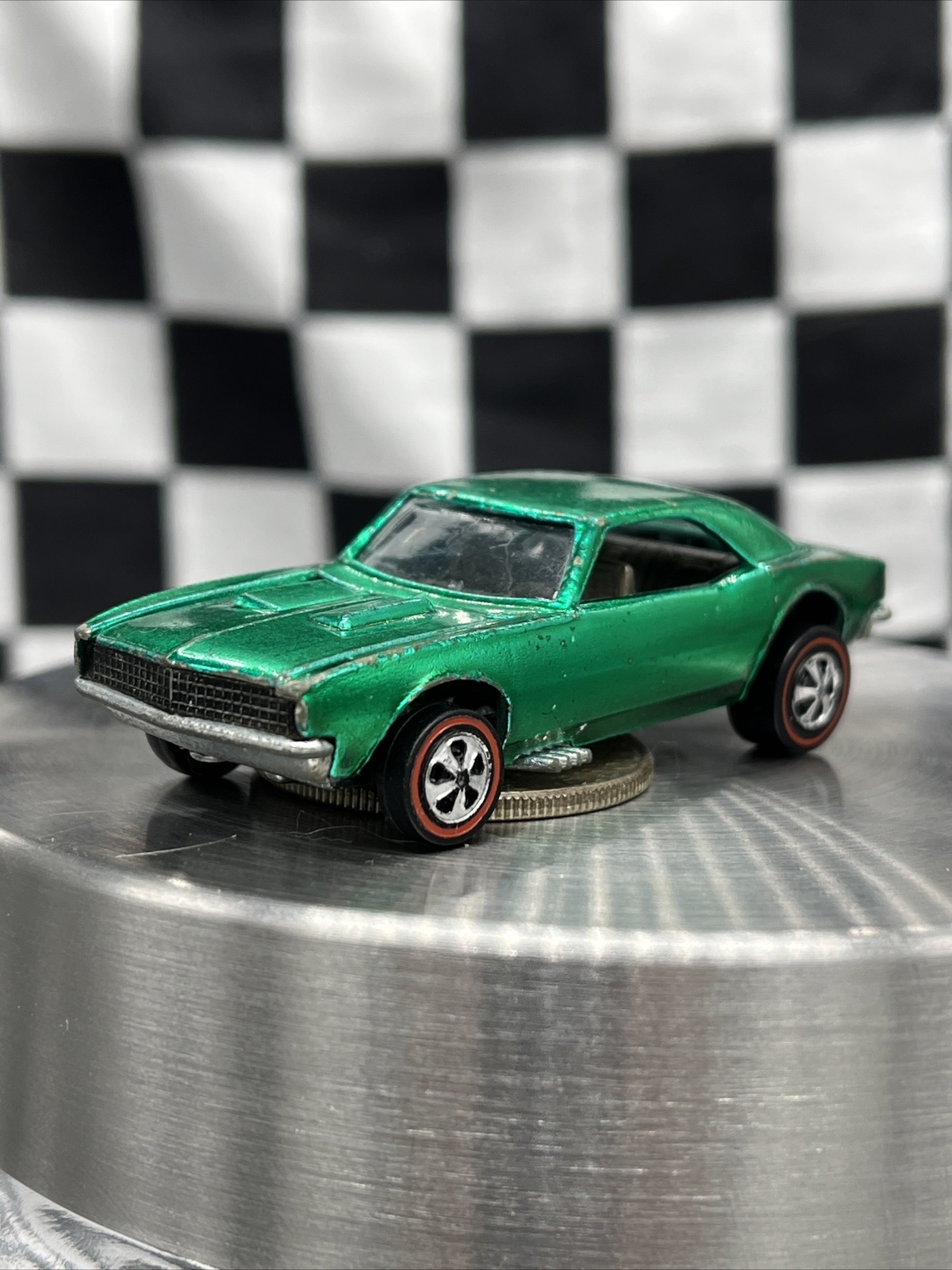 1968 Hot Wheels Redline Custom Camaro U.S. Emerald Green Spectraflame ...