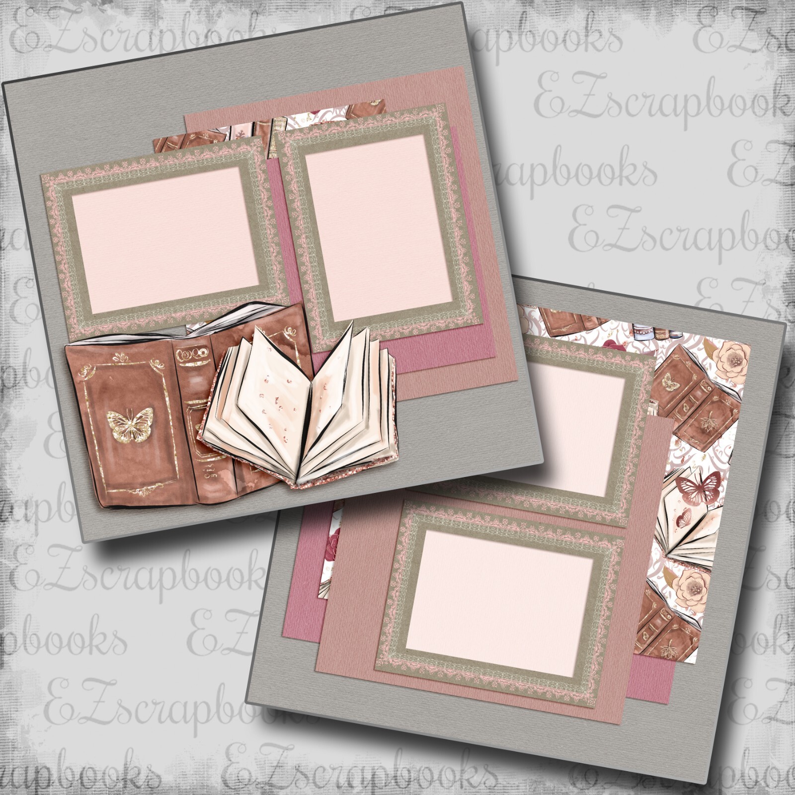 Love Reading - 2 Premade Scrapbook Pages - EZ Layout 5486 | eBay