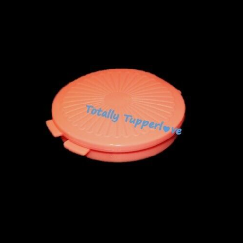Tupperware Pill Case Clamshell Mini Round Pocket-Sized Keeper Salmon ...
