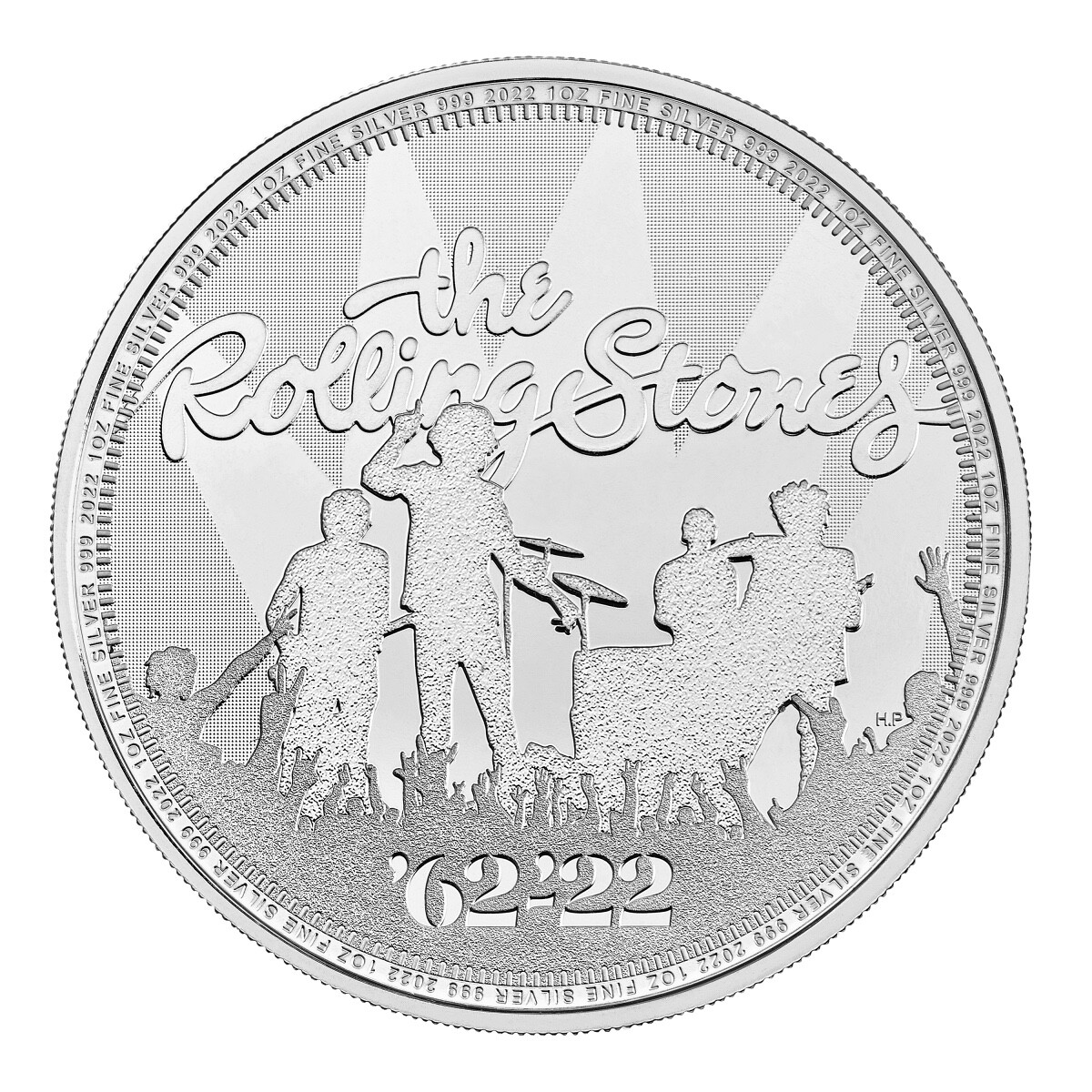 2022 United Kingdom 1 Oz Silver Music Legends The Rolling Stones BU In