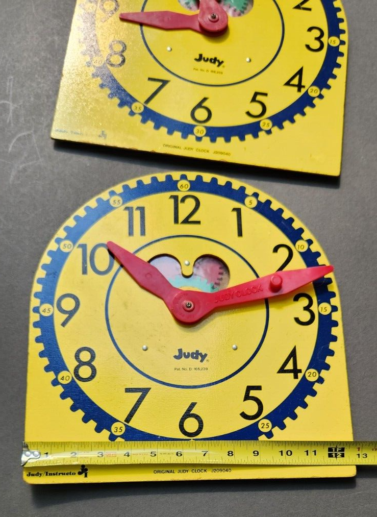 Original JUDY CLOCK LEARN TO TELL TIME Large Educational Homeschool ...