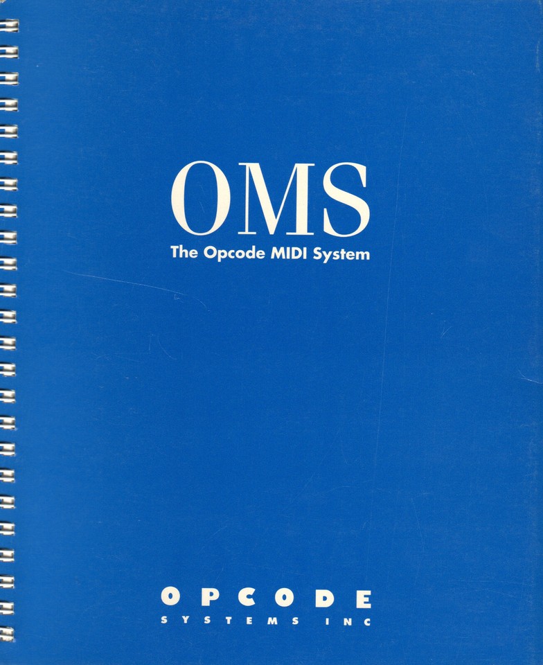 Opcode OMS 3.03 (archive scanned manual) on DVD | eBay