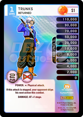 Dragon Ball Z TCG Panini Evolution S1 Trunks Returned Hi-Tech Rainbow ...