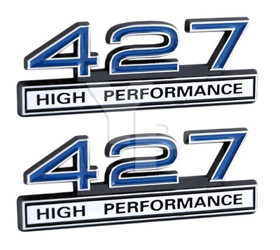 427 7.0 Liter Engine High Performance Emblems in Chrome & Blue - 4 ...