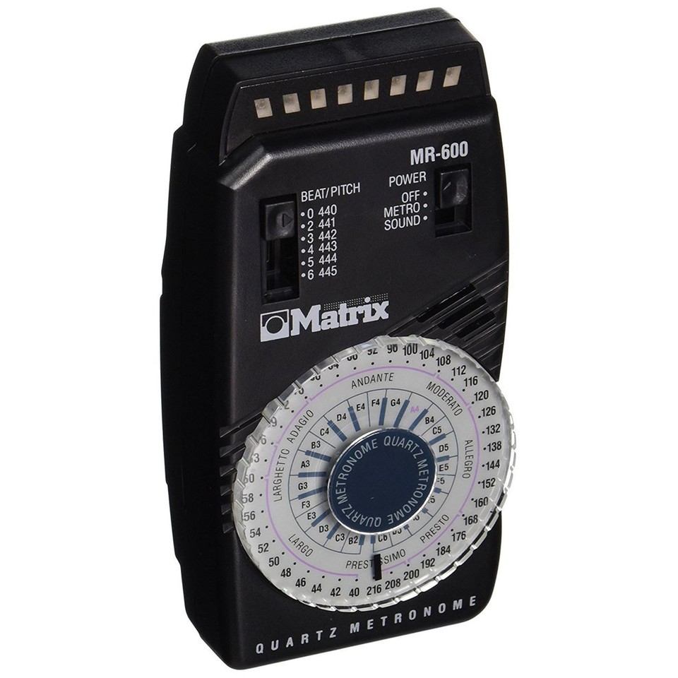 Matrix MR-600 Quartz Metronome w/ LED Pendulum Simulation & Down Beat ...