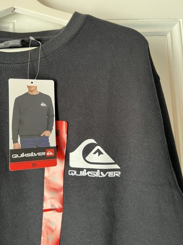 Quicksilver Logo Crew Neck Sweatshirt - Men’s Medium Black NWT Surf ...
