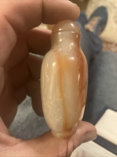 Chinese Stone Snuff Bottle Carved Agate NOS | eBay