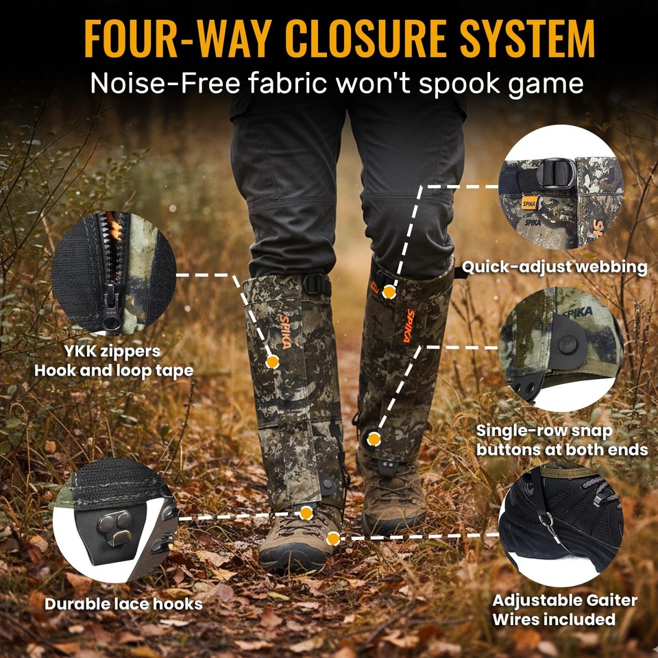 Strike Snake Gaiters, Waterproof Snake Chaps for Hunting, Adjustable ...